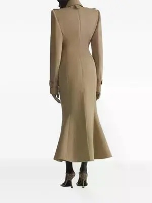 MUGLER Long Double-breasted Hourglass Trench Coat