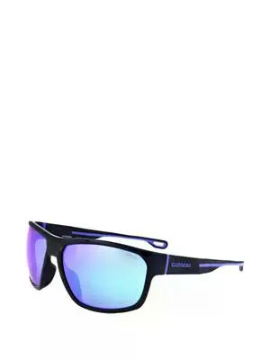 Carrera Eyewear Stripe-detail Rectangle-frame Sunglasses - Black