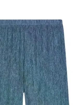 Eileen Fisher Plissé-effect Wide-leg Trousers