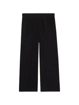 Eileen Fisher Elasticated-waistband Wide-leg Trousers - Black