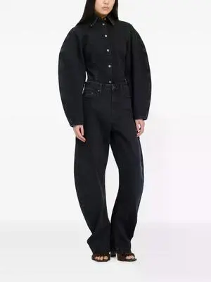 ROTATE BY BIRGER CHRISTENSEN Fitted Denim Shirt