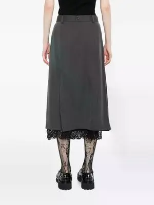 FETICO Lace-trim Pleated Skirt