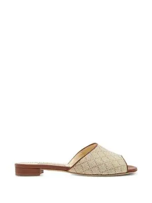 Manolo Blahnik Smirnapla Woven Leather Sandals