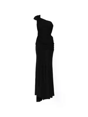 HERVE L. LEROUX Asymmetric Draped Gown