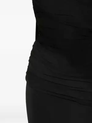 HERVE L. LEROUX Asymmetric Draped Gown