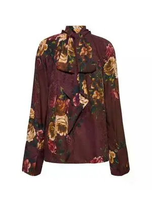 Cara Cara Sundance Floral-print Pussy-bow Blouse