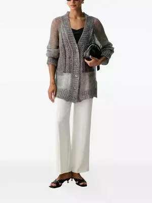 Ermanno Scervino Open-knit Button-down Cardigan