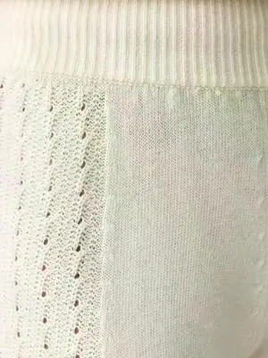 Ermanno Scervino Pointelle-knit Wide-leg Trousers