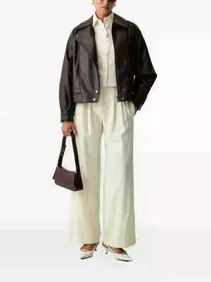 Ermanno Scervino Pleated Wide-leg Trousers - Neutrals