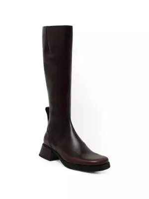 MIISTA Brunildha Square-toe Knee-length Boots - Red