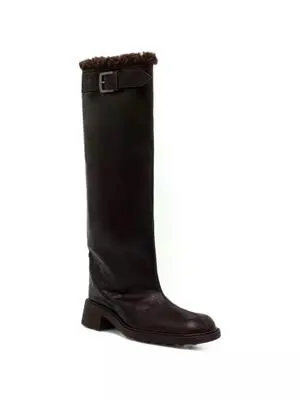 MIISTA Ross Buckle-detail Shearling-trim Boots