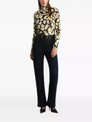 Cara Cara Piper Spotted-print Turtleneck Top