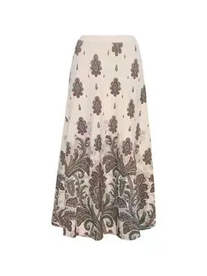Cara Cara Tavira Paisley-print Pleated Maxi Skirt