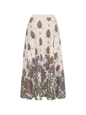 Cara Cara Tavira Paisley-print Pleated Maxi Skirt
