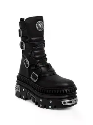 NEW ROCK Buckled Platform Boots