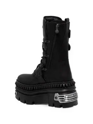 NEW ROCK Buckled Platform Boots