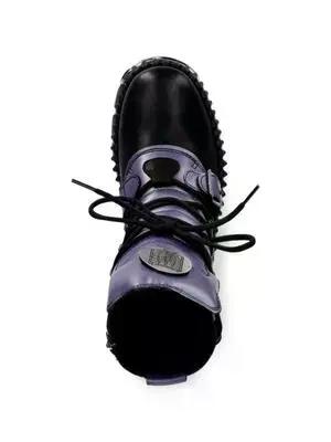 NEW ROCK X Attack On Titan Buckled Platform Biker Boots - Black