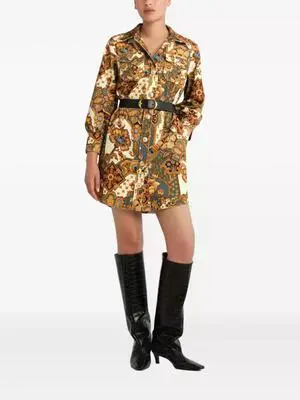 Cara Cara Villena Patchwork Corduroy Mini Dress
