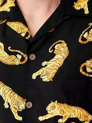 WACKO MARIA Tiger-print Short-sleeve Shirt