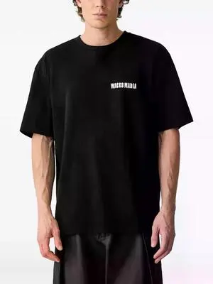 WACKO MARIA Tiger-print Logo-print T-shirt - Black