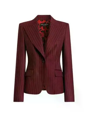 Dolce & Gabbana Turlington Single-breasted Pinstripe Wool Jacket