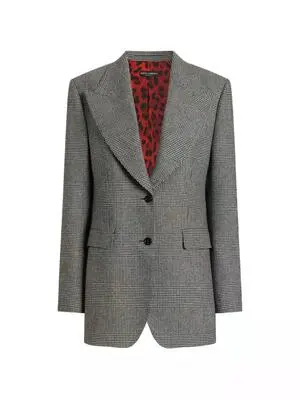 Dolce & Gabbana Glen Plaid Flannel Single-breasted Jacket
