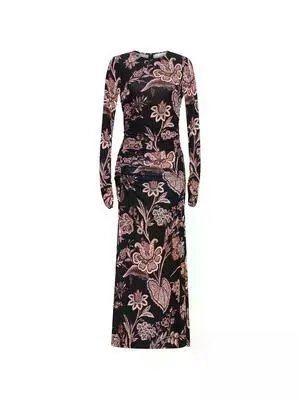 Cara Cara Piermond Floral-print Ruched Maxi Dress