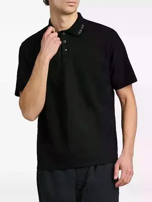 Versace Logo-embroidered Polo Shirt