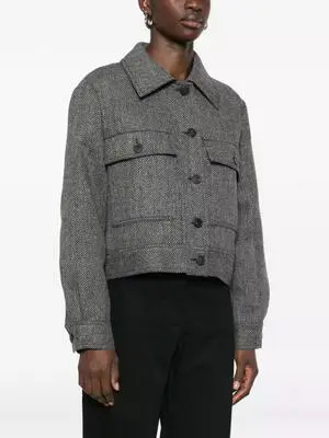 Max Mara Herringbone-pattern Wool Jacket