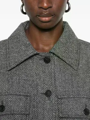 Max Mara Herringbone-pattern Wool Jacket