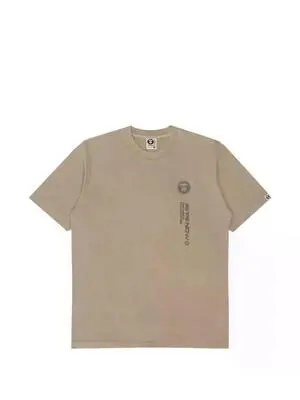 AAPE BY *A BATHING APE Moonface Patch Embroidered T-shirt - Neutrals