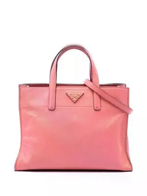 Prada Saffiano Soft Triple Pocket Tote Satchel