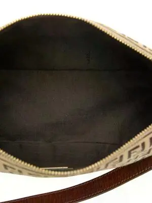 Fendi 2000-2010 Zucchino Canvas Pochette Shoulder Bag