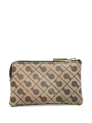 GHERARDINI Millerighe Monogram-print Zip-around Pouch