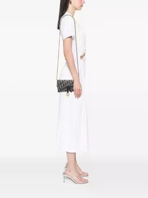 Dior Oblique Canvas Saddle Wallet On Chain Crossbody Bag - Blue
