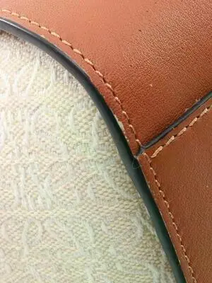 Loewe Leather And Canvas Hammock Bag Satchel - Brown