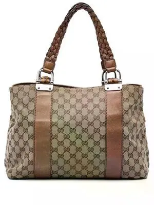 Gucci Gg Canvas Bamboo Libeccio Tote Bag