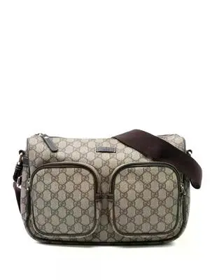 Gucci 2016-2026 Gg Supreme Double Pocket Crossbody Bag - Neutrals