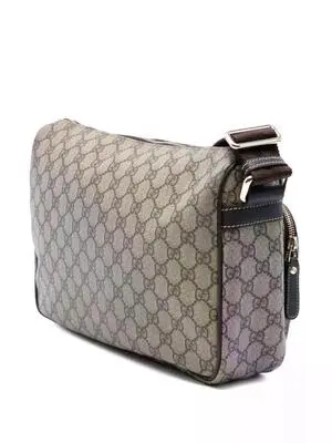 Gucci Gg Supreme Double Pocket Cross Body Bag