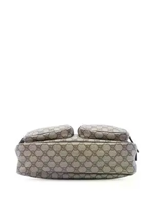 Gucci Gg Supreme Double Pocket Cross Body Bag