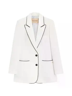 Valentino Garavani Canestrello Cotton Tweed Jacket - White
