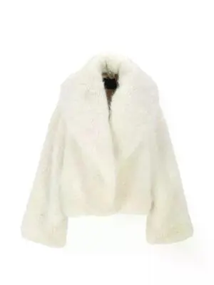 BB COUTURE Shawl-lapel Faux-fur Jacket