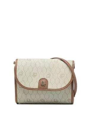 Dior 20th Century Honeycomb Coated Canvas Crossbody Bag - Neutrals
