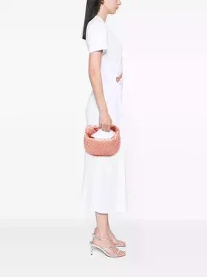 Bottega Veneta Mini Nappa Intrecciato Jodie Hobo Bag - Pink