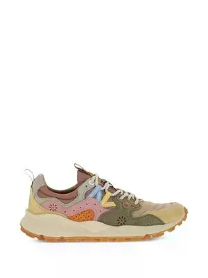 FLOWER MOUNTAIN Yamano 3 Suede-panelled Sneakers - Neutrals