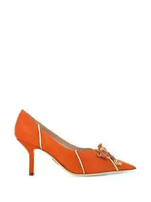 Rodo Bow-detail Piped Pumps - Orange