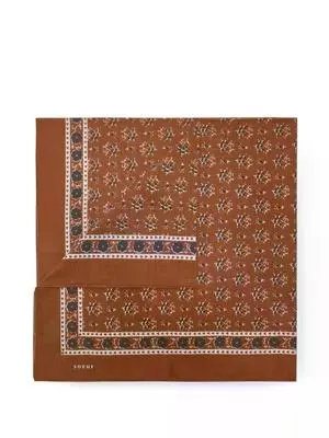 Soeur Floral-print Scarf - Brown