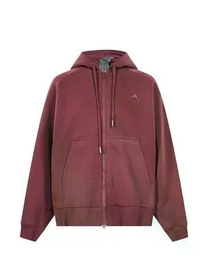 Adidas By Stella McCartney Logo-print Zip-up Hoodie - Red