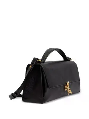 Patrizia Pepe Pebbled Leather Shoulder Bag - Black