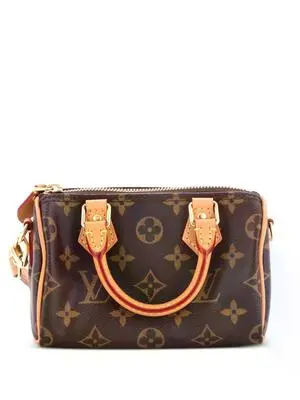 LOUIS VUITTON Monogram Canvas Speedy Bandouliere Nm Nano Crossbody Bag - Brown